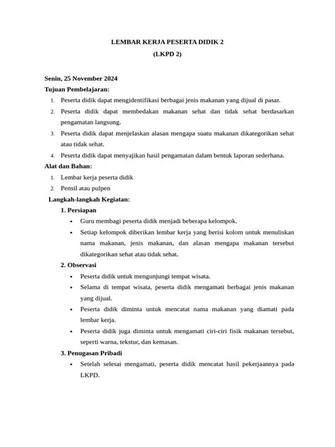 Lkpd Outing Class 25 Nov 2024 Bag 2 Pdf Lkpd Outing Class 25 Nov 2024 Bag 2 Pdf