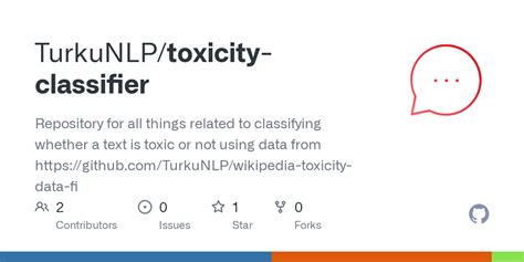 GitHub TurkuNLP Toxicity Classifier Repository For All Things
