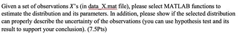 Solved This Is A Matlab Question The Data File Is A 1x500