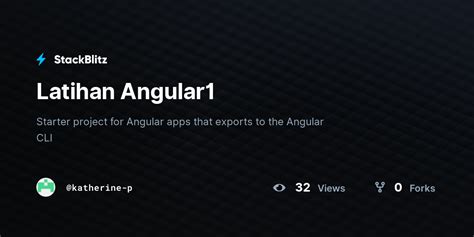 Latihan Angular1 Stackblitz