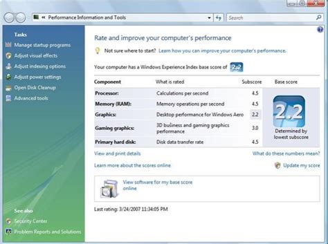 Hp Issue With Windows Experience Index