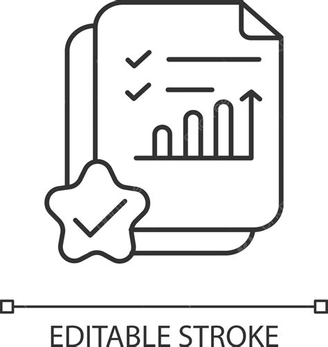 Accounting Document Linear Icon Statistic Sign Sheet Vector Statistic Sign Sheet Png And