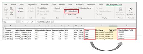 Use SAP Analytics Cloud Excel Add In To Manage Publish