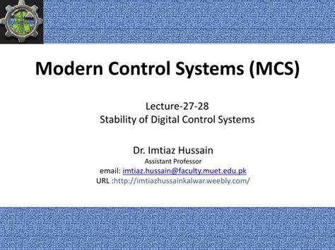 Ppt Modern Control Systems Mcs Powerpoint Presentation Free