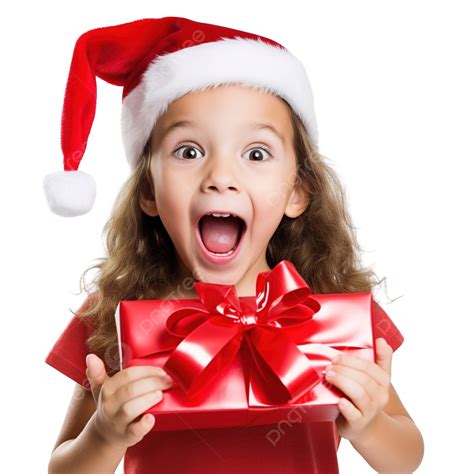 크리스마스 산타 아이 소녀 행복 리본 선물에 흥분 산타걸 크리스마스 소녀 어린 소녀 Png 일러스트 및 이미지 에 대한 무료 다운로드 Pngtree