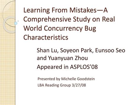 Ppt Learning From Mistakes—a Comprehensive Study On Real World