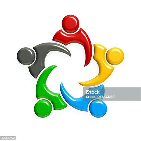 팀워크 직원관리 그룹 회의 3d 렌더링 일러스트 3차원 형태에 대한 스톡 사진 및 기타 이미지 3차원 형태 공동체 공유 개념 Istock