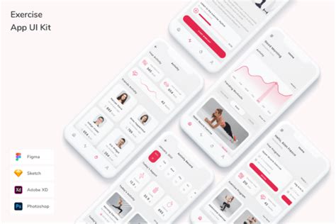 Exercise App UI Kit Graphic By Betush Creative Fabrica