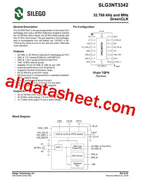 SLG3NT3342VTR Datasheet PDF Dialog Semiconductor