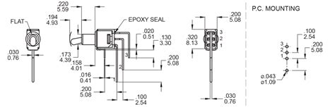 TOGGLE SWITCHES M SERIES M SPDT RJS Electronics Ltd