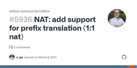 Nat Add Support For Prefix Translation 11 Nat · Issue 5936 · Netbox Communitynetbox · Github