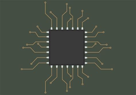 Premium Vector Circuit Board With A Microprocessor For A Computer