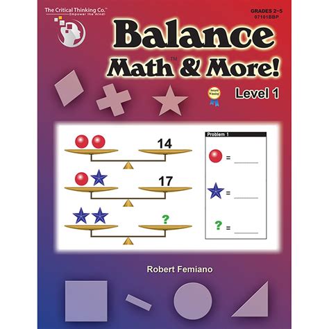 Balance Math And More Level 1 Ctb07101bbp Critical Thinking Co Books