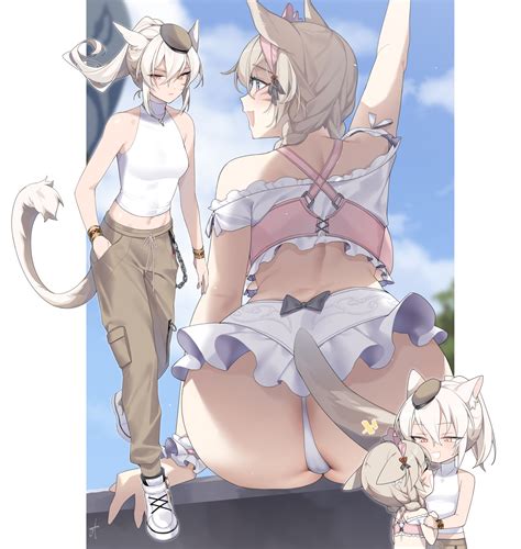 rule 34 2girls anus peek ass cat ears cat tail deathalice final