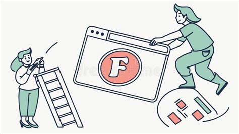 Website Font Design Icon With Person Adjusting Typography Vector Design Generative Ai Stock