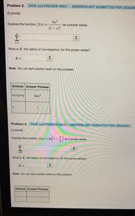 solved problem 2 save and preview only answers not