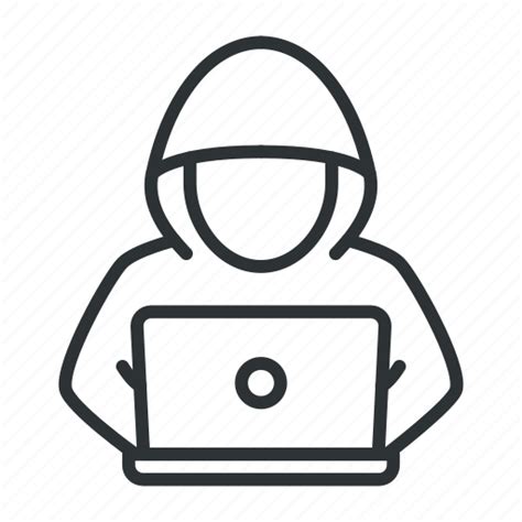 Hacker Laptop Crime Cyber Hack Programmer Icon Download On Iconfinder