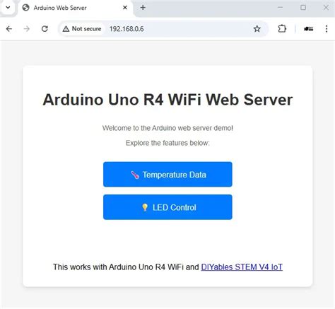 Arduino Uno R4 Wifi Multi Page Web Server Example Arduino Reference
