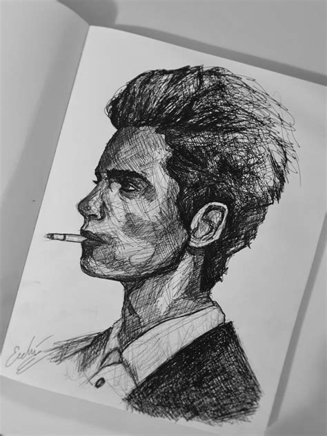 Cross Hatching Sketch Portrait