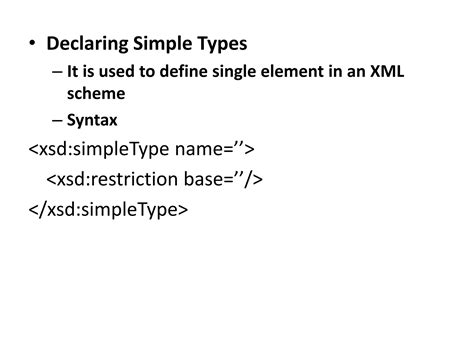 Service Oriented Architecture Unit 1 Xml Schema Ppt