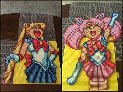 Sailor And Chibi Moon Perler Bead Art By Jnjfranklin On Deviantart