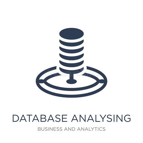 Database Analysing Icon Trendy Flat Vector Database Analysing I Stock