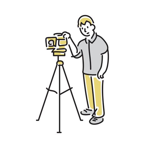 撮影カメラマンのイラスト男性 Loose Drawing 無料で商用利用可なフリーイラスト