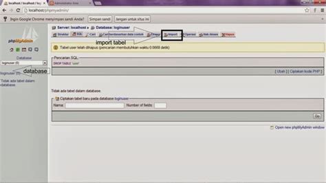 Membuat Tabel User Dengan PHP MYSQL Kurniawan