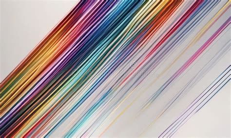 Diagonal Arrangement Vibrant Colorful Lines Creates Dynamic Abstract Visual Effect Stock