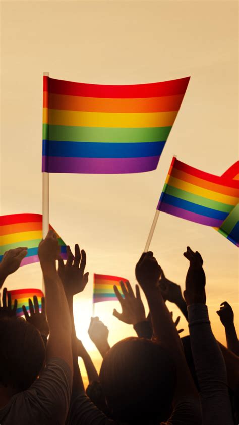 Download Protest Rainbow Flags Lgbt Phone Wallpaper