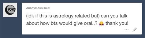 Bts Oral Sex Giving An Analysis Bangtanastrology On Tumblr