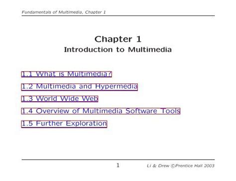 Fundamentals Of Multimedia Chapter 1
