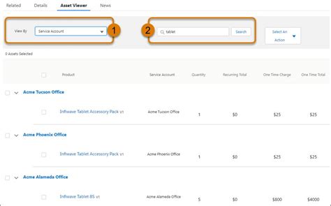 view customer assets salesforce trailhead