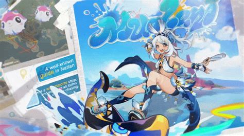 𝐌𝐮𝐚𝐥𝐚𝐧𝐢 𝐠𝐢𝐟 ★ Mualani Splash Art Mualani Header Mualani Official Art