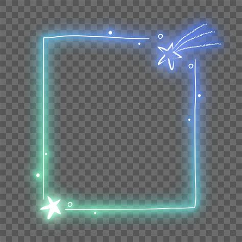 Free Png Planets Glow Circle Border Neon Signs Stars Download Frame