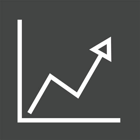 Rising Line Graph Line Inverted Icon 14999806 Vector Art At Vecteezy