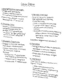 Immune System Lecture Lecture Notes And Study Guides By The Science Nut