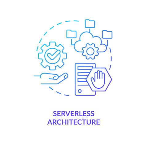 Serverless Architecture Blue Gradient Concept Icon Cloud Provider Trending Web Development