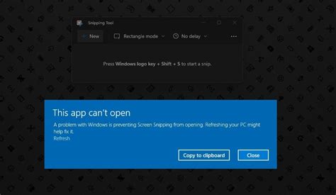 Windows 11 Snipping Tool Crashing With “a Problem In Windows Is Preventing Snipping Tool From