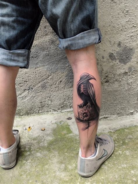 🖤 Татуювання на ногу чоловічі добірка якріх тату на нозі 44 фото