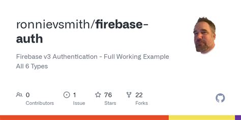 Github Ronnievsmithfirebase Auth Firebase V3 Authentication Full Working Example All 6 Types