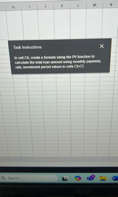 Solved Table Hijklmn Task