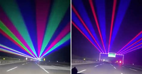These Laser Lightshows On Chinese Highway Are Meant To Keep Drivers Awake The Ugly Minute