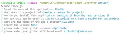 github elphinhote readme generator