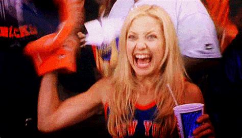 Blonde Girl Celebrates Win 