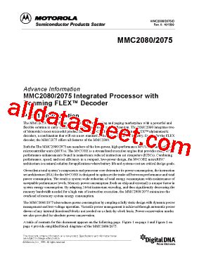 MMC2080 Datasheet PDF Motorola Inc