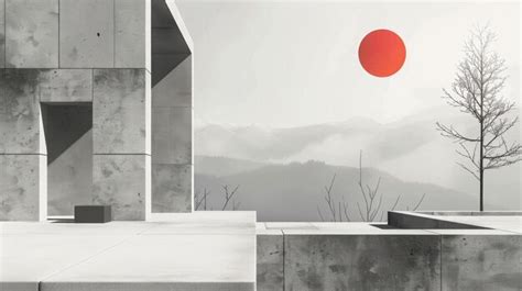 Minimalist Geometric Design With Intersecting Lines And Shapes Premium Ai Generated Image