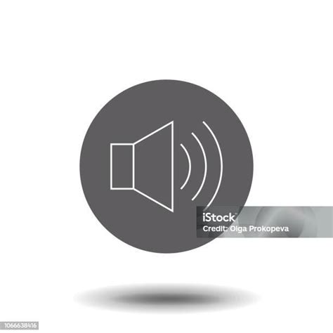 소리 아이콘입니다 얇은 선 컬렉션 개요 벡터 일러스트 레이 션에서에서 흰색 배경에 유행 현대 평면 선형 벡터 볼륨 아이콘 날씬한에 대한 스톡 벡터 아트 및 기타 이미지