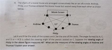 Solved 4 The Chairs Of A Movie House Are Arranged Consecutively Like