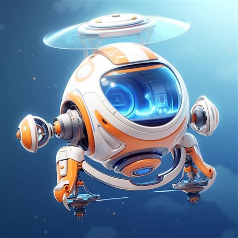 Premium Ai Image There Is A Robot Flying Through The Air With A Halo Around It Generative Ai